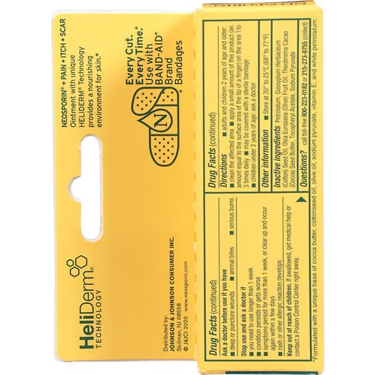 Neosporin Antibiotic Pain-Relieving, Anti-Itch, & Scar Appearance Minimizer Ointment with Neomycin & Bacitracin Zinc, 24-Hour Infection Protection for Minor Cuts, Scrapes & Burns,.5 oz