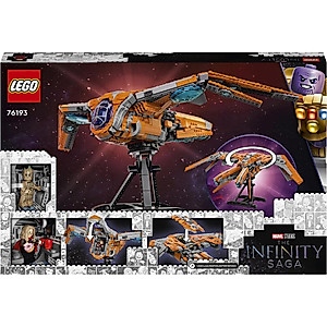 LEGO 76193 Marvel The Guardians’ Ship Large Building Set, Avengers Spaceship Model with Thor & Star-Lord Minifigures, 14 min years, 99 max years