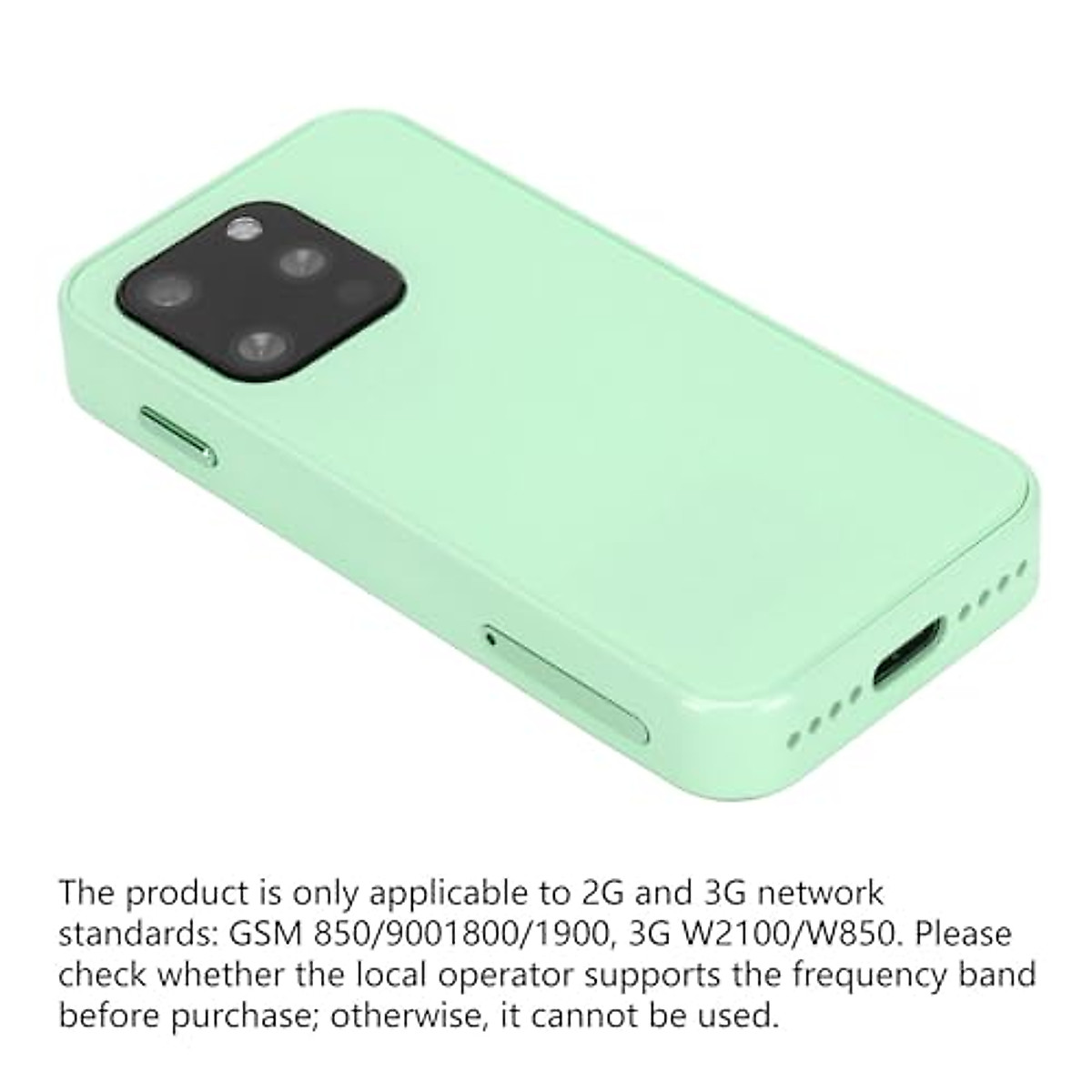 Zyyini Mini Size 2.5inch HD Touchscreen Lightweight Cell Phone for Working (Green)