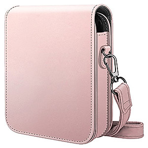 Fintie Protective Case for Polaroid POP 2.0 2 in 1- Premium Vegan Leather Bag Cover with Removable Strap for Polaroid POP 2.0 3x4 Instant Print Digital Camera, Rose Gold