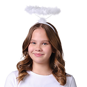 Cheerin Angel Halo and Devil Horns Headband - White and Red - Costume Accessories