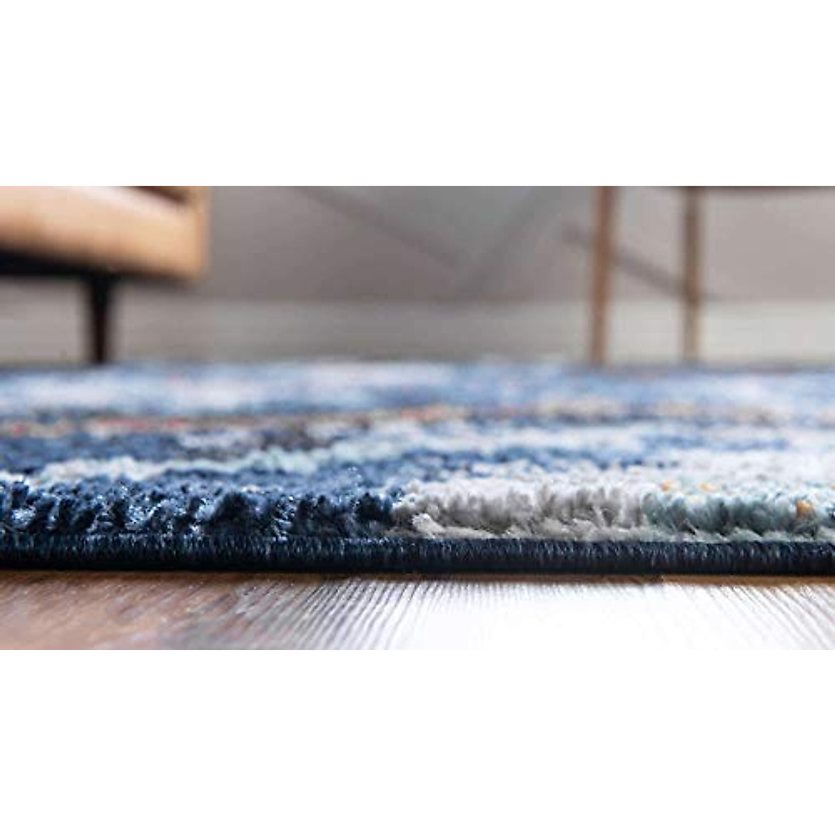 Unique Loom Morocco Collection Tribal, Southwestern, Bohemian Area Rug, 2' 2" x 3' 0", Navy Blue/Gray