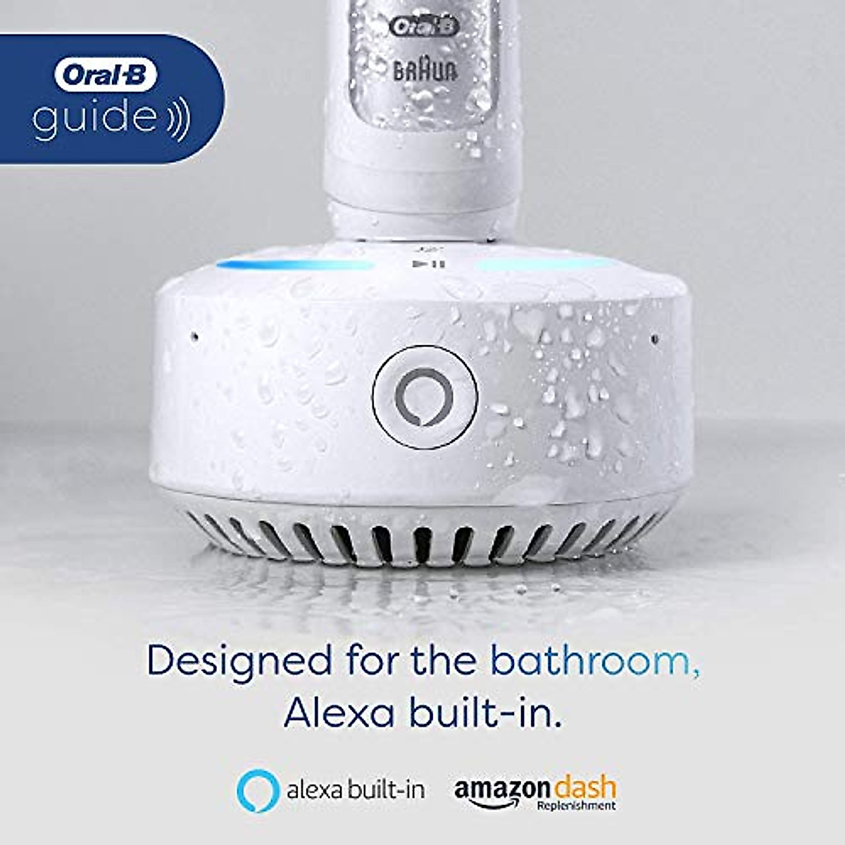 Oral-B Electric Toothbrush, Alexa Built-In, Amazon Dash Replenishment Enabled, White, Smart Brushing System