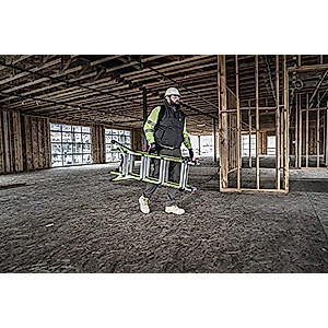 Little Giant Ladder Systems Conquest 2.0 All-Terrain, M17, 17ft, Multi-Position Ladder with Adjustable Outriggers, Fiberglass, Type 1A, 300 lbs Weight Rating, (17107-001)