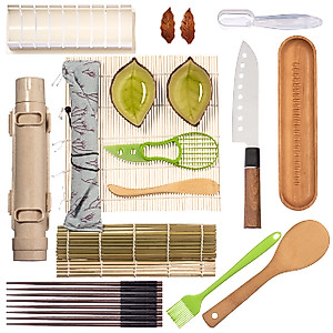 Sushi Making Kit for Beginners - Premium Grade Sushi Maker Kit - Complete Sushi Roller Kit Including Sushi Bazooka & Sushi Mat for Rolling that Perfect Sushi - DIY Sushi Kit For Home