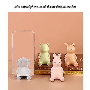 Homewy Cute Phone Stand for Desk, Mini Portable Elephant Smartphone Holder for Table and Nightstand, Kawaii Animal Phone Mount Holder foriPhone, Huawei,Samsung, Xiaomi, Home Decoration