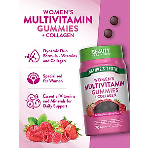 Nature's Truth Womens Multivitamin Gummies Plus Collagen & Biotin | 70 Count | Non-GMO & Gluten Free Supplement
