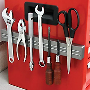 Master Magnetics Magnetic Tool Holder with Magnetic Mount - 12" Wide, 30 lb per inch Pull, Gray, 07576