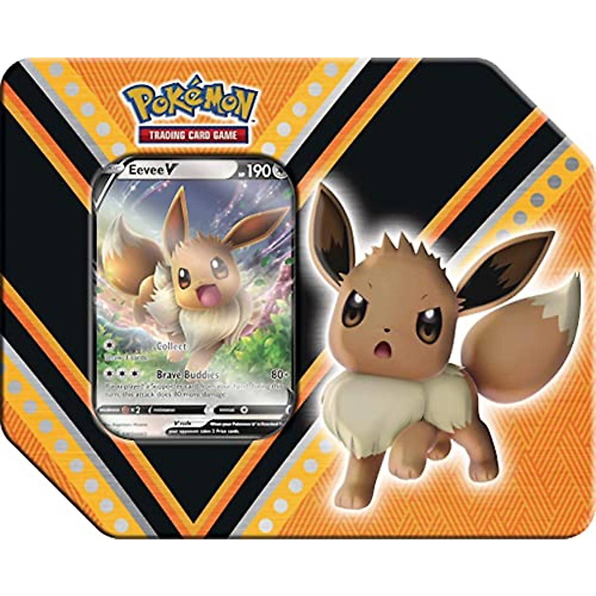 Pokemon V Powers Eevee Tin, Multicolor