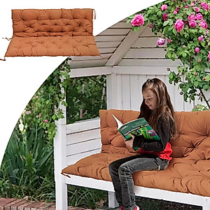 Porch Swing Cushion, Outdoor Cushions for Patio Furniture with Backrest, thickened 4" swing Cushions for Outdoor Furniture, for Porches, Patios, Outdoors and Gardens (Red,48x40)