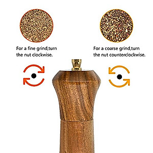 Wood salt and pepper grinders set, pepper Mill with Adjustable Coarsenesssalt and pepper grinder shaker Tableware Gifts,Father's day gift