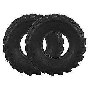 MOTORHOT 2Pcs 20x10.00-8 Lawn Mower Turf Tires 20x10x8 Tubeless 4PR Tractor Turf Garden Golf Cart Tires