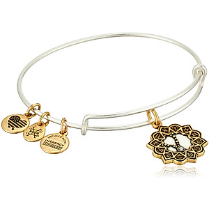 Alex and Ani Women's Pisces Two Tone Bangle Bracelet