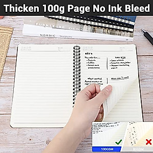 EUSOAR Spiral Lined Notebook, A5 6 packs 5.5"X8.3" 120 Pages Lined Travel Writing Notebooks Journal, Memo Notepad Sketchbook, Students College Office Business Subject Diary Ruled Book-3 Colors