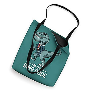 Boys Ring Bearer T-Rex Dinosaur Wedding Party Gift Outfit Tote Bag