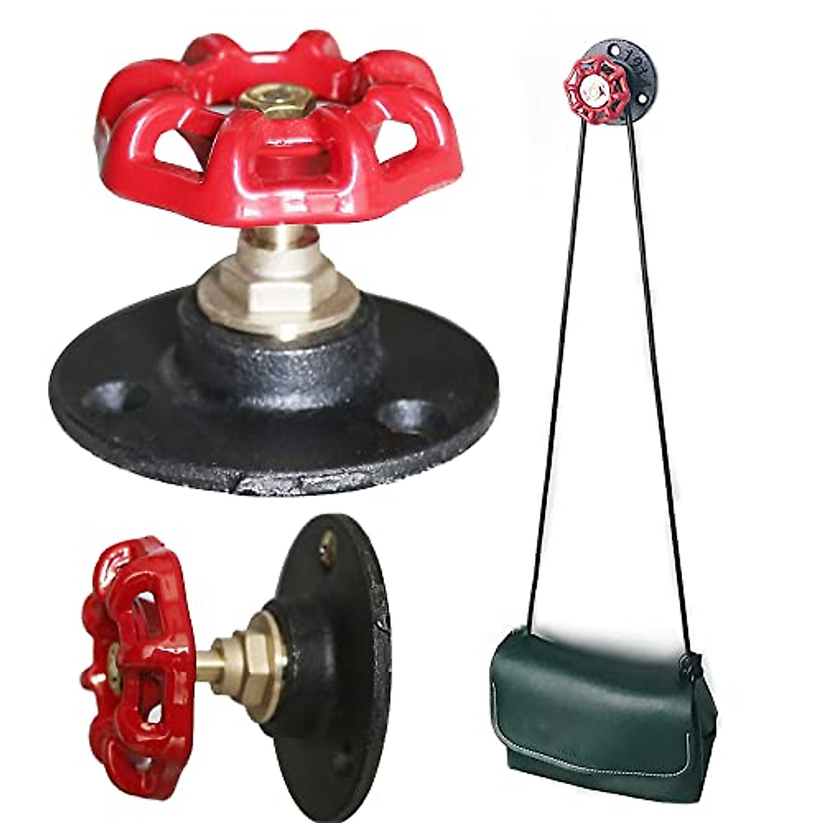 Retro Creative Metal Hand Wheel Hooks Wall Mounted Hardware Robe/Hat/Coat Hangers Door Knobs