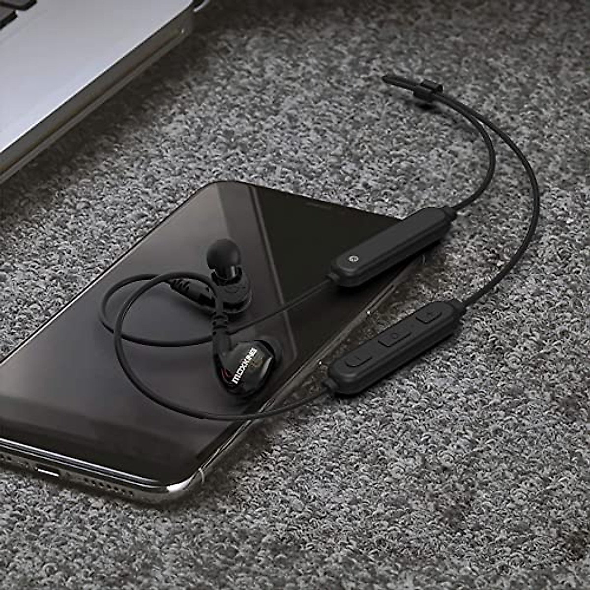 Wireless Sport Earphones IPX6 Waterproof,Noise Cancelling Bluetooth Headphones for Running and Workout, Wireless Earbuds for Small Ears Deep Bass and HD Stereo (Black)