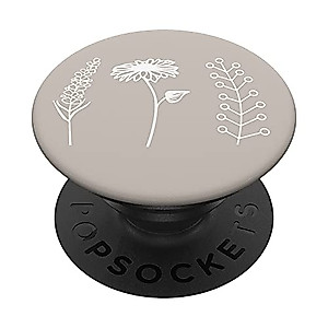 Wildflowers Minimalist Floral Pattern PopSockets Swappable PopGrip