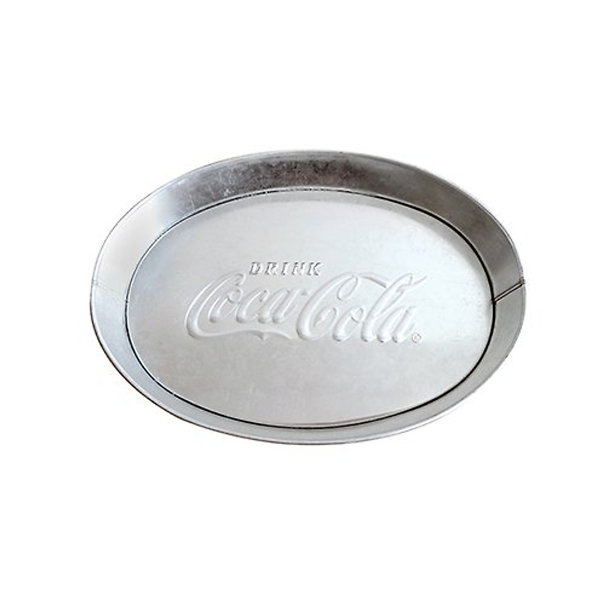 TableCraft's Coca-Cola Oval Serving Platter 9 x 6 x 2", Silver