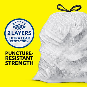 GLAD ForceFlex Tall Drawstring Trash Bags, 13 Gallon Grey Trash Bags for Tall Kitchen Trash Can, Fresh Clean with Febreze Freshness to Eliminate Odors, 80 Count - Packaging May Vary