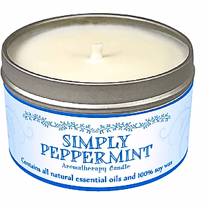 Our Own Candle Company Soy Wax Aromatherapy Candle, Simply Peppermint, 6.5 Ounce