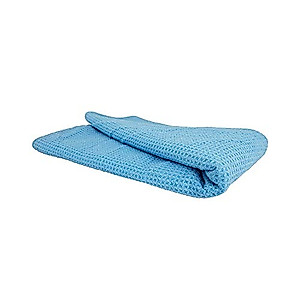 Chemical Guys MIC701 Waffle Weave Glass and Window Microfiber Towel, Light Blue (24" x 16")