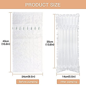 Yimerlen 10 Packs Wine Bottle Travel Protector Bags, Inflatable Air Column Bubble Bag for Wine, Glass bottle protection in Transportation 15.8 x 9.5 In（with Reusable Pump）