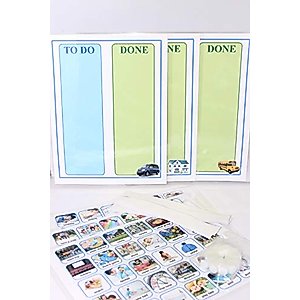 90 Real Life Photos Picture Cards & 3 Home, School, & On The Go Chart -Great for Children’s Daily Routine, Chores & Responsibilities -Promotes Great Behavior & Independence (Consumer Needs to Cut)