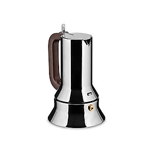 Alessi 9090/1 - Design Stovetop Espresso Coffee Maker, 18/10 Stainless Steel, Mirror Polished, 1 cup