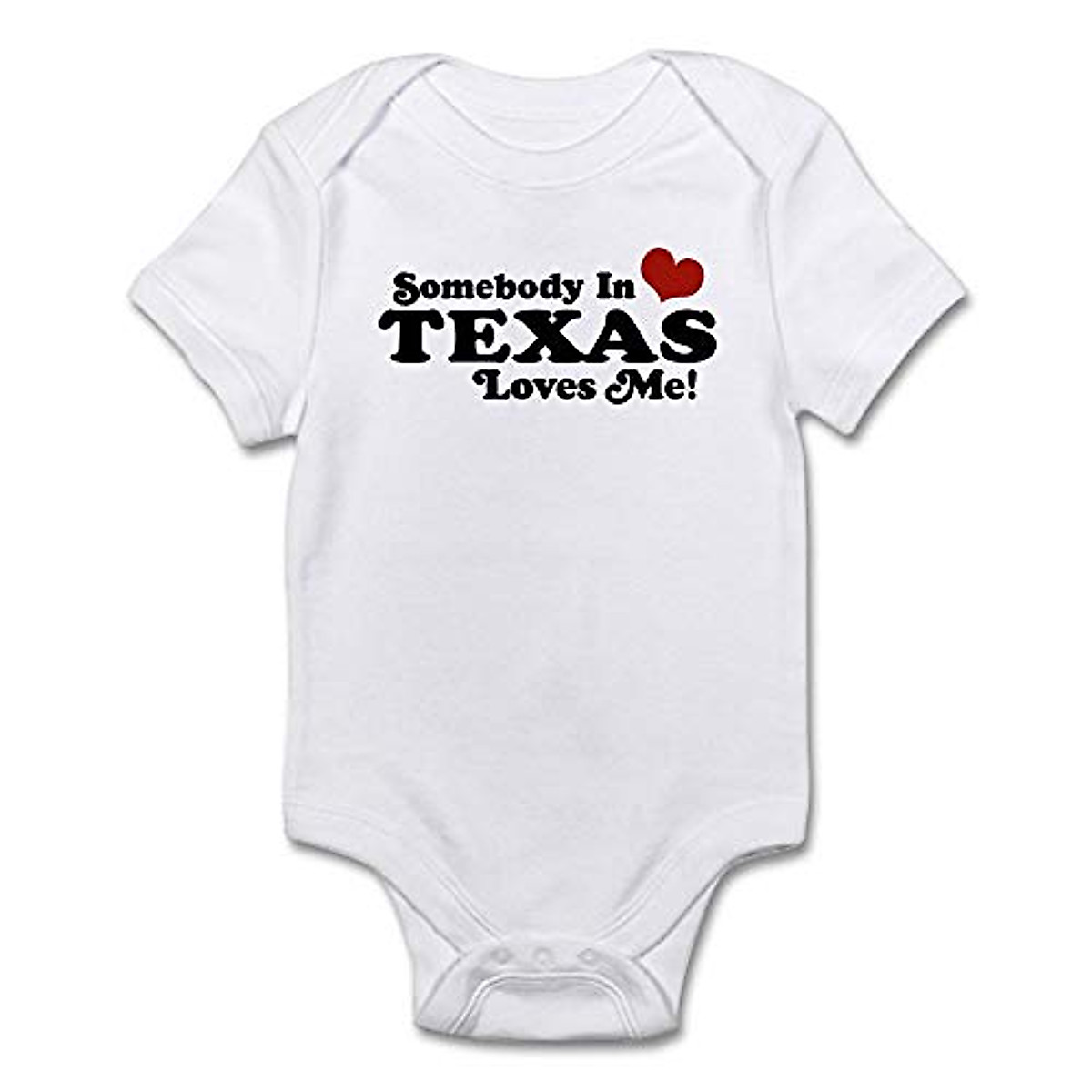 CafePress Somebody in Texas Loves Me Infant Bodysuit Cute Infant Bodysuit Baby Romper Cloud White