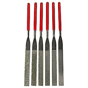 HTS 101I0 6Pc 180mm / 40-600 Grit Diamond Flat File Set