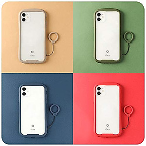 iFace Reflection Color Silicone Smartphone Ring Strap Grip Holder - Compatible with iPhone, Samsung, Other Mobile Devices - Black