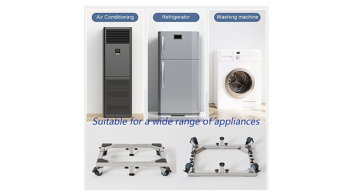 Chinchilla Heavy Duty Adjustable Appliance Stand | Wheels