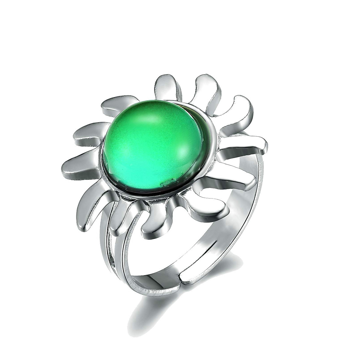 LH1028 12pcsChristmas present Mixed Mood rings classic temperature change color mood ring lovers (Adjustable Size)