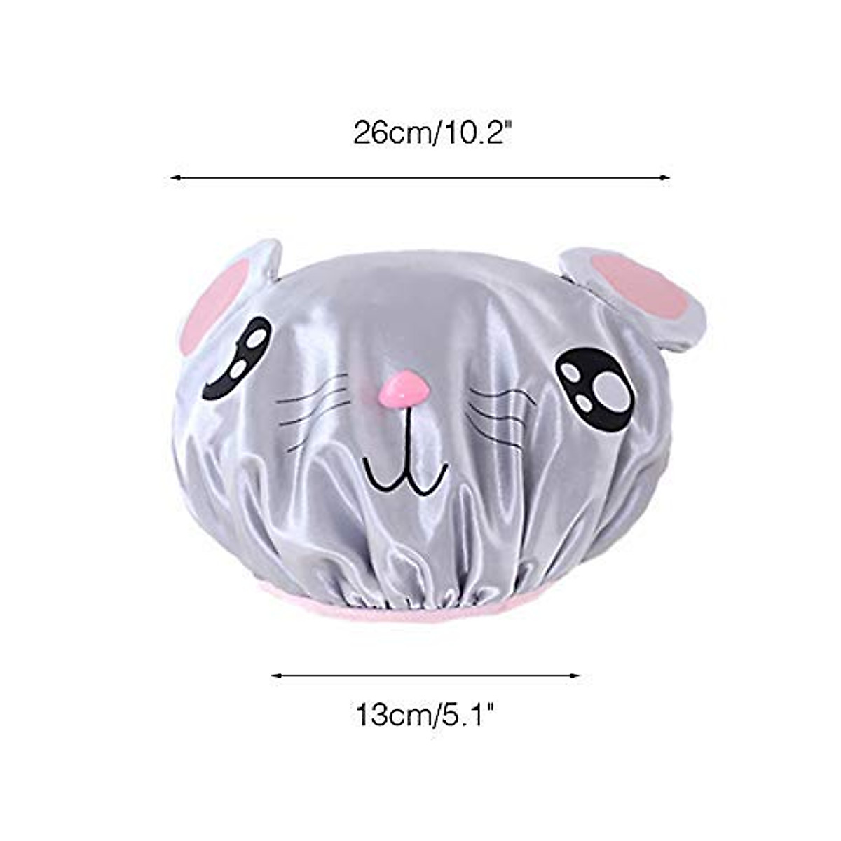 G2PLUS Shower Cap, 2PCS Funny Cute Cartoon Bath Hat, Waterproof Shower Bath Caps, Elastic Bath Cap for Boys or Girls