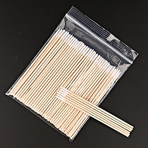 Whaline 400 Pieces Microblading Cotton Swab Tattoo Permanent Supplies Cotton Swabs Makeup Cosmetic Applicator Sticks, 2 Size