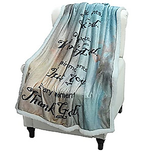 WISH TREE Christian Gifts for Women Sherpa Throw Blanket, Religious Get Well Soon Gifts for Women & Men with Inspirational Healing Thoughts & Warm Hugs, 60x80 Inches