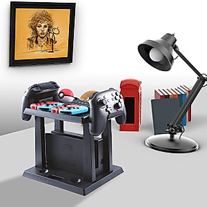 Storage Stand for Nintendo Switch, Storage Stand Controller Holder for Nintendo Switch Accessories and 2 Poke Ball Plus Controllers