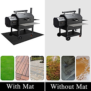 UBeesize 48x60 inch Under Grill Mat,Fireproof Flame Retardant Mat for Under Grill,Grill mats for Outdoor Grill Deck Protector,BBQ Mat for Under BBQ，Waterproof and Oil-Proof，Reusable