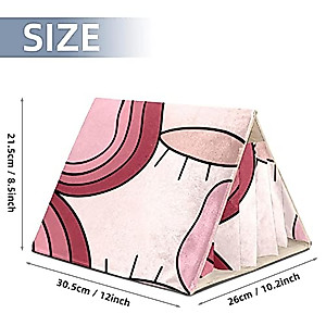 Y-DSIWX Guinea Pig House Bed, Rabbit Large Hideout, Small Animals Nest Hamster Cage Habitats Girl Pink Abstract