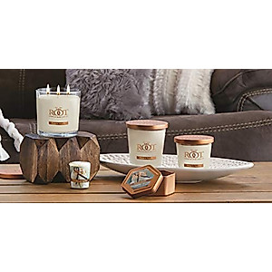 Root Candles Honeycomb Veriglass Scented Beeswax Blend Candle, French vanilla Large