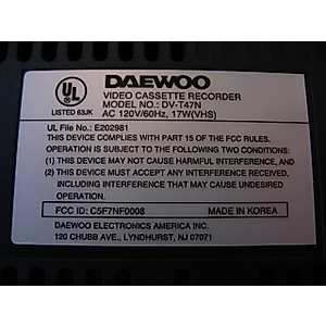 Daewoo 4-Head Mono VCR (DV-T47N)