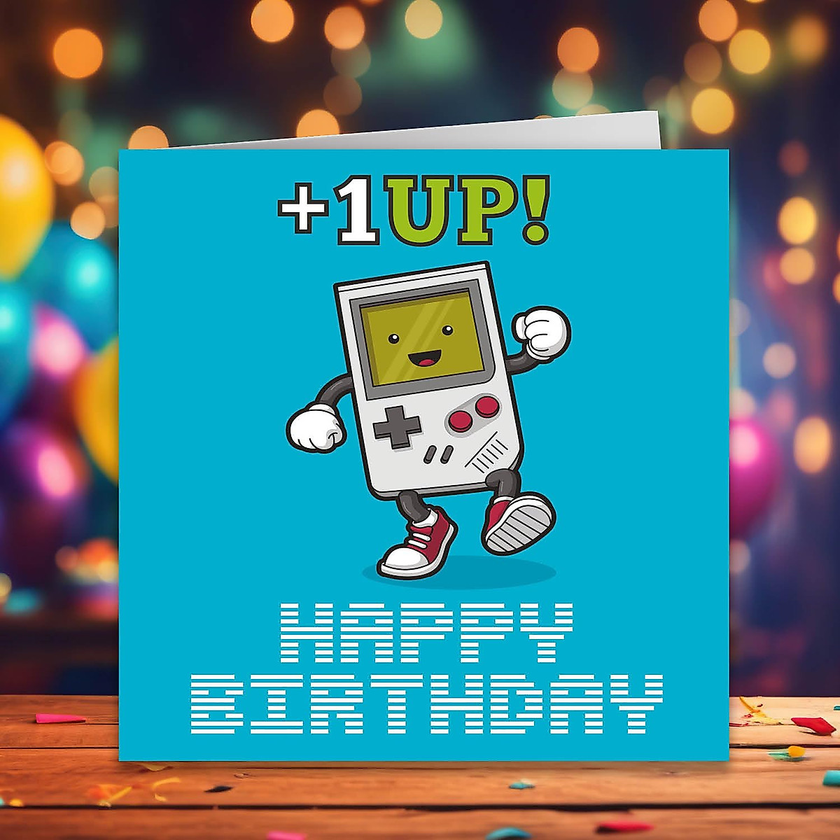 Cult Kitty Greeting Card - Retro Gamer Gaming Card - Funny Birthday Card for Him & Her