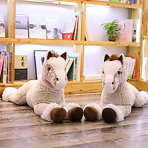 sofipal Large Horse Stuffed Animal Plush Toy,Giant Pony Unicorn Plush Doll Gifts for Kids,Valentines,Christmas 35.4"