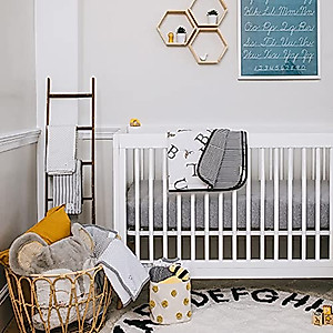 Burt's Bees Baby - Fitted Crib Sheet, Solid Color, 100% Organic Cotton Crib Sheet for Standard Crib and Toddler Mattresses (Heather Grey) , 28x52 Inch (Pack of 1)