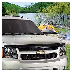 Auto Ventshade [AVS] Hoodflector/Bug Shield for 2007 - 2013 GMC Sierra 1500, 2007 - 2010 Sierra 2500HD & 3500HD | Medium Profile - Smoke, 1 pc. | 21401