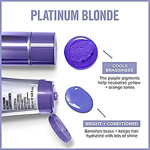 Paul Mitchell Platinum Blonde Purple Conditioner, Cools Brassiness + Eliminates Warmth, For Color-Treated Hair + Naturally Light Hair Colors, 6.8 fl. oz.