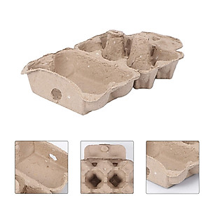 Balacoo Egg Cartons - Paper Egg Tray Folding Egg Storage Box Egg Holder Portable Carton for 6 Grid Egg Rack Chicken Farm Equipment 5pcs