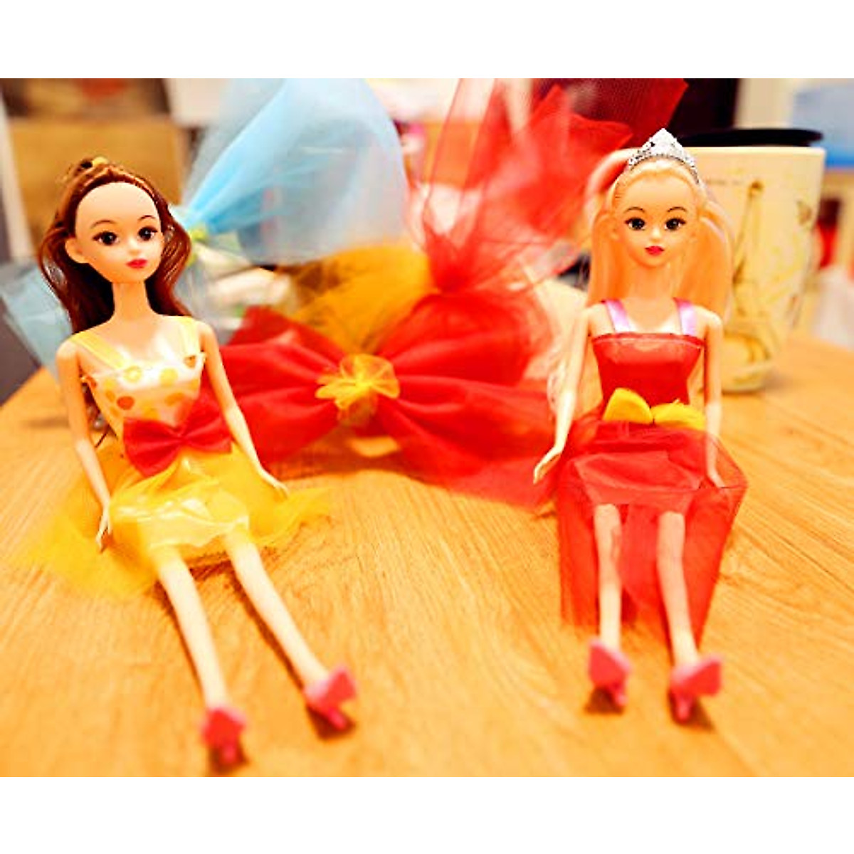 Sailing-go 7-color rainbow tulle reel gauze mesh reel gauze fabric reel 6 inches wide 25 yards. 0.4 inch wide, 25 yards long golden ribbon, 59 inch size ruler for table skirt rainbow party tulle skirt