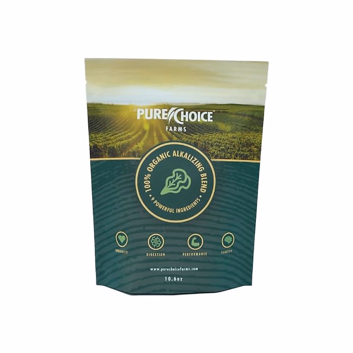 Pure Choice Whey Organic Greens Superfood Powder, USA Grown - Kale, Alfalfa Grass, Wheatgrass, Barley Grass, Astragalus, Spirulina, Oat Grass & Chlorella, USA Grown (10.6 oz, 1 Month Supply)